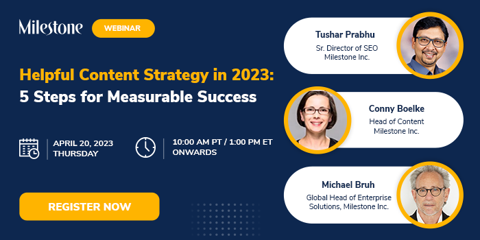 Webinar: Helpful Content Strategy in 2023 – 5 Steps for Measurable Success